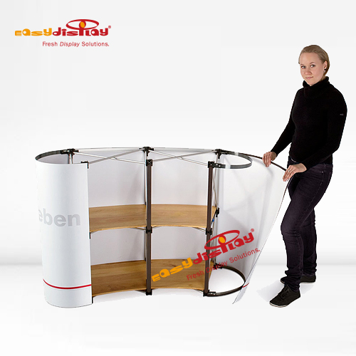 Easy Promo Curved Pop Up Counter for Events