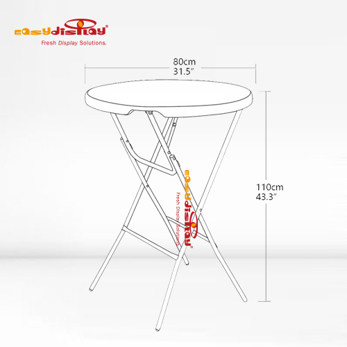 Easy Folding Table Round H110cm