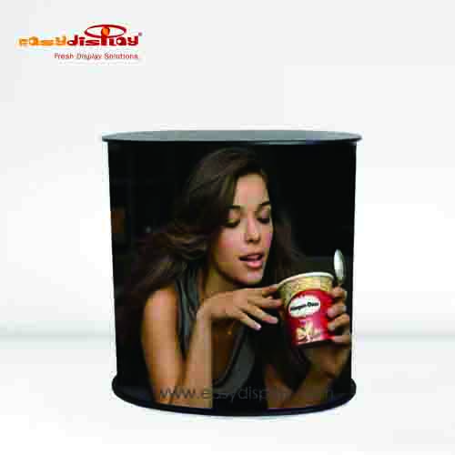 Curved Portable Trade Show Promotional Counter