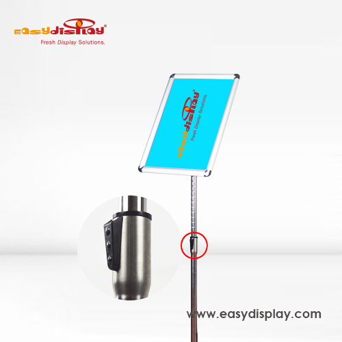 Adjustable Sign Stand Silver & Black color by Easydisplay