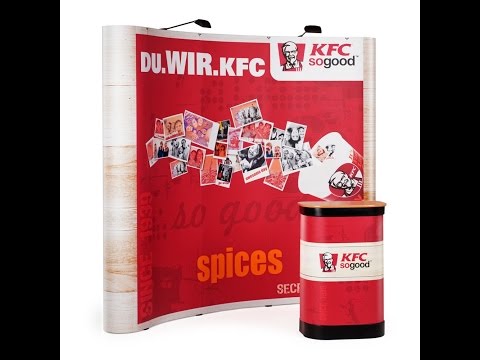 Easy Spring Pop Up Curved 4x3 for Trade Show Event