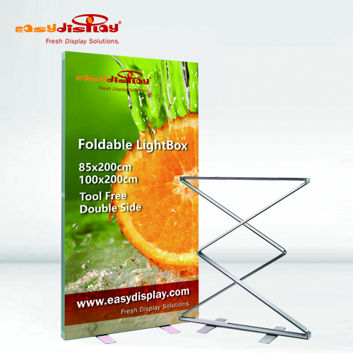 Folding SEG Fabric Pop Up Light Box Display 100x200cm