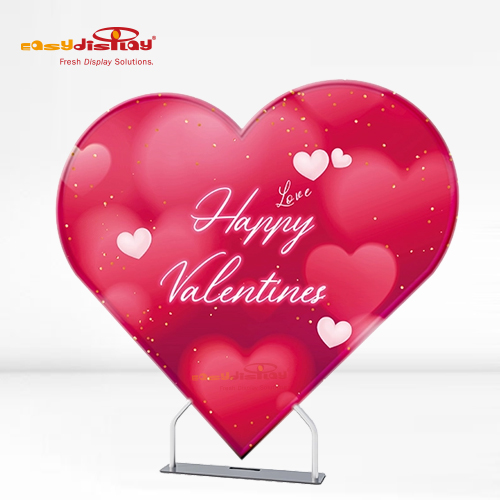 Easy Tube Banner Party Backdrop Heart Shaped