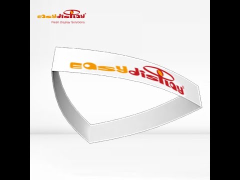Triangle Fabric Hanging Displays for Indoor Signage