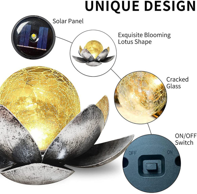 Solar Lotus Flower Light