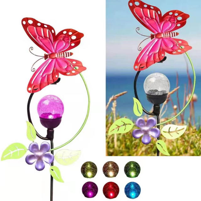 Color Changing Butterfly Solar Stake Light,