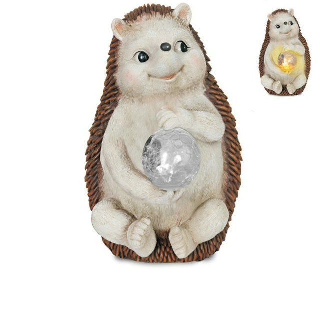 Solar Hedgehog Garden Statue