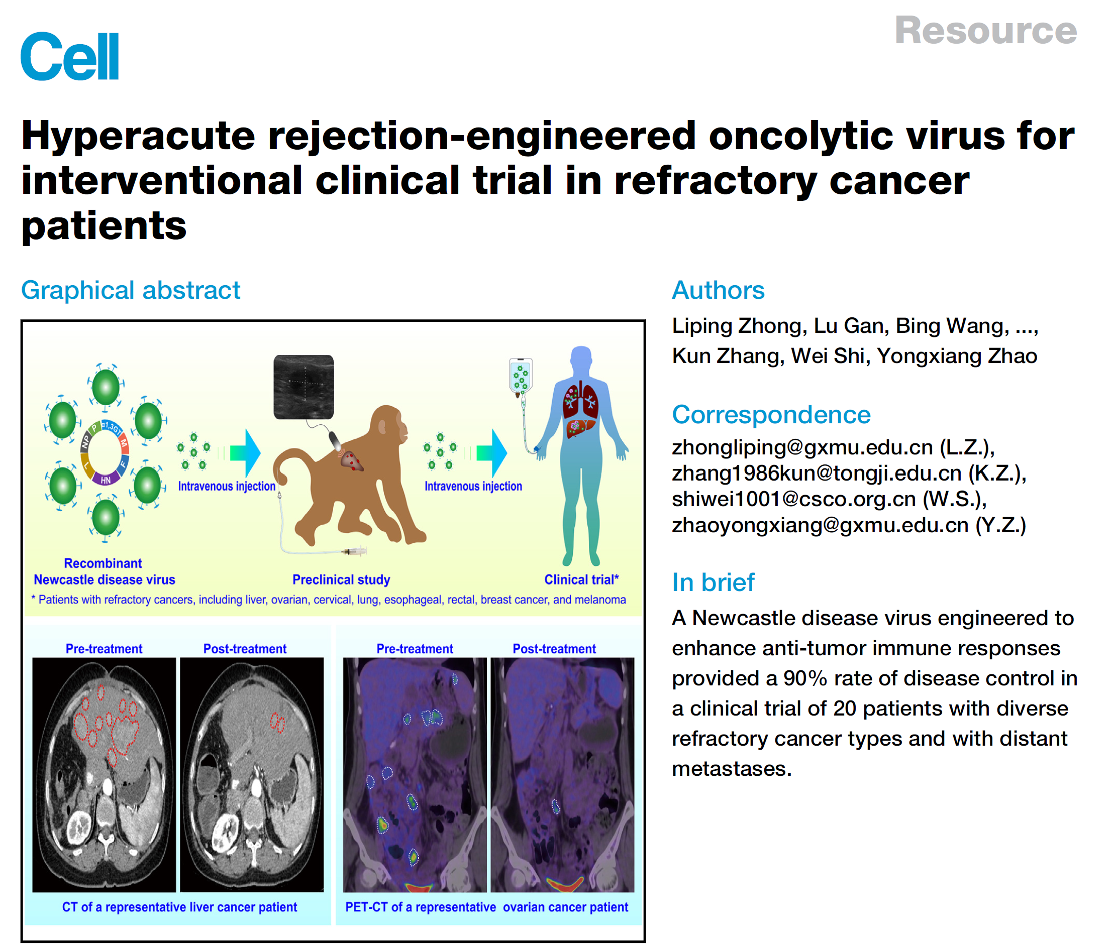 The introduction of the Newcastle disease virus(NDV) oncolytic virus ...