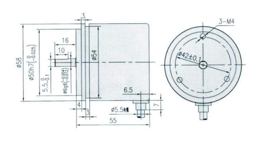 Incremental optical encoder DC8-30V 5-5400ppr AX58A