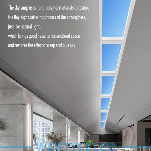 600*1200mm Sunrise and Sunset Simulation Virtual Roof LED Skylight