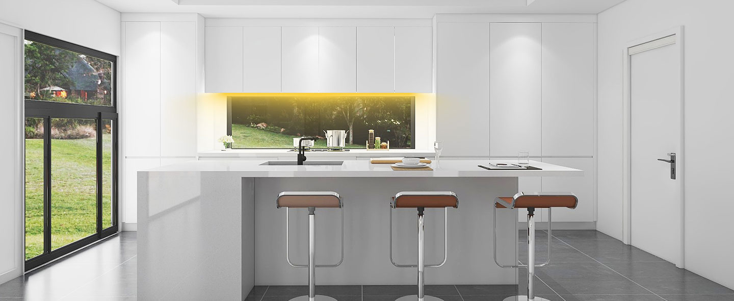 2PAC Lacquer Kitchen Cabinet