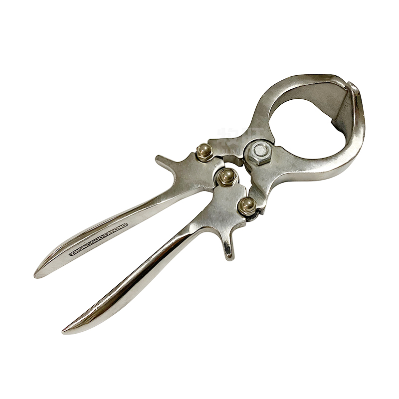 Stainless steel pig castration forceps with smooth and easy to clean ...