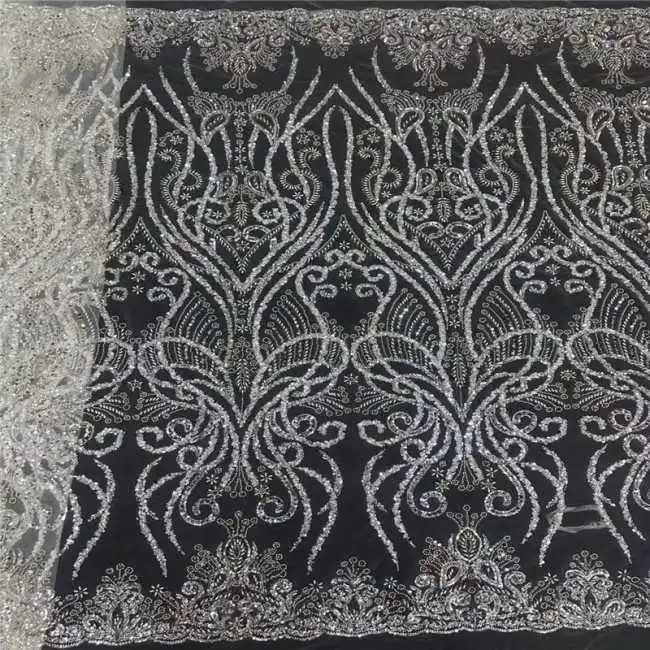 5 Yards Beaded Lace Fabric | ITM JLT021,Lace Fabrics