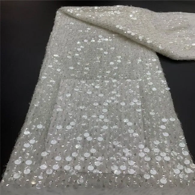 5 Yards Beaded Lace Fabric | ITM JLT073,Lace Fabrics