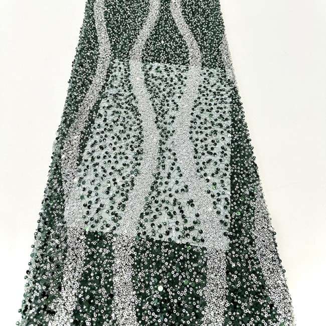 5 Yards Beaded Mesh Fabric, ITM HN012,Beaded Fabrics