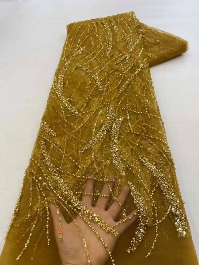 Beaded Tulle Fabric - 5 Yards | Ref. JJ122,Beaded Fabrics