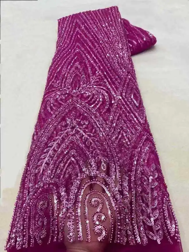 Embellished Beaded Tulle Lace Fabric with Beads | ITM JJ139,Beaded Fabrics