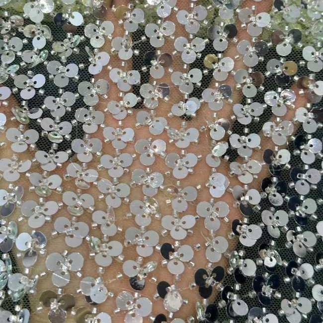5 Yards Sequin Lace Fabric ITM PFS002,Lace Fabrics