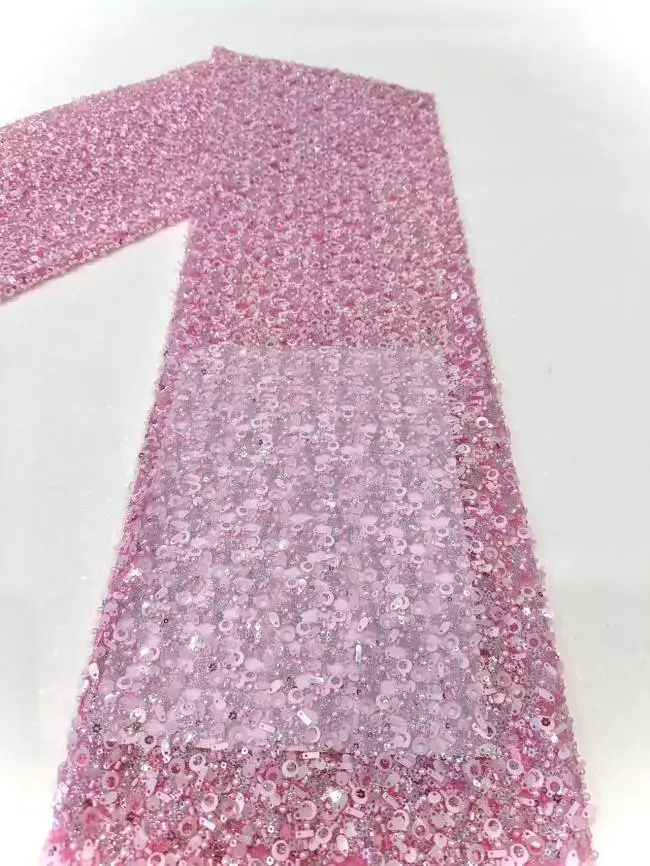 5 Yards Beaded Mesh Fabric, ITM HN092,Beaded Fabrics