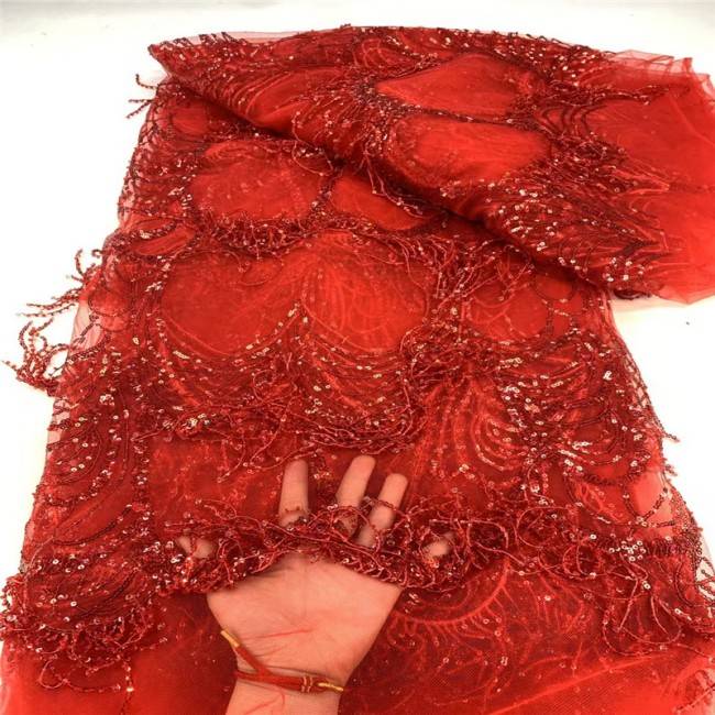 Beaded Tassel Tulle Fabric - 5 Yards - Beading Fringe Fabric | Ref ...