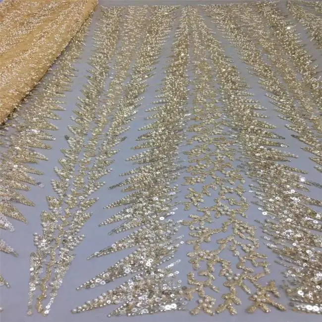 5 Yards Beaded Lace Fabric | ITM JLT137,Lace Fabrics