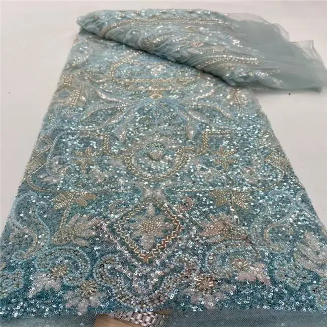 5 Yards Beaded Lace Fabric | ITM JLT169,Beaded Fabrics