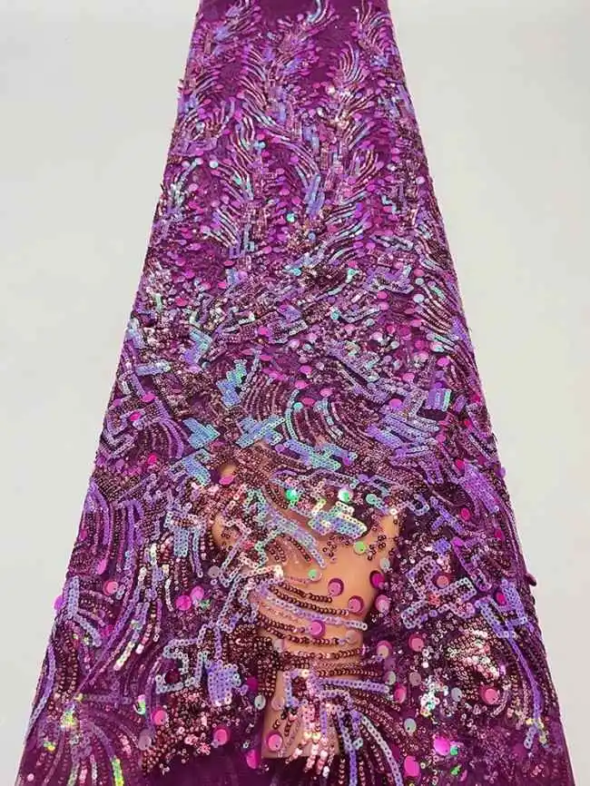 5 Yards Sequin Lace Fabric ITM JC064,Lace Fabrics