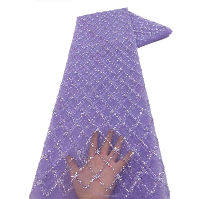 5 Yards Beaded Mesh Fabric, ITM NA003,Beaded Fabrics