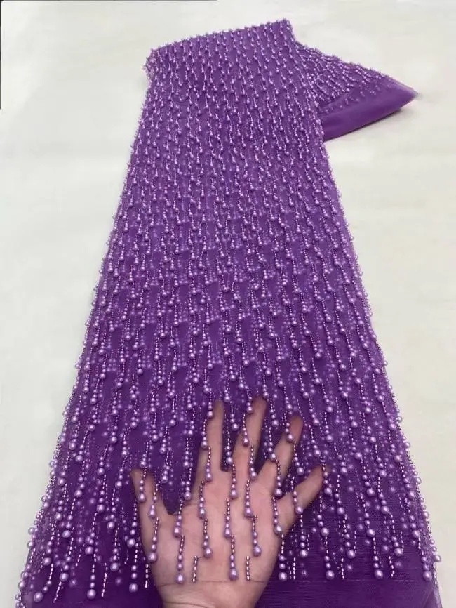 5 Yards Beaded Lace Fabric ITM ZT071,Beaded Fabrics