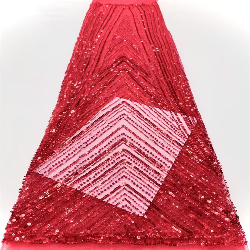 Embellished Beaded Tulle Lace Fabric with Beads | GTIN HN272,Beaded Fabrics