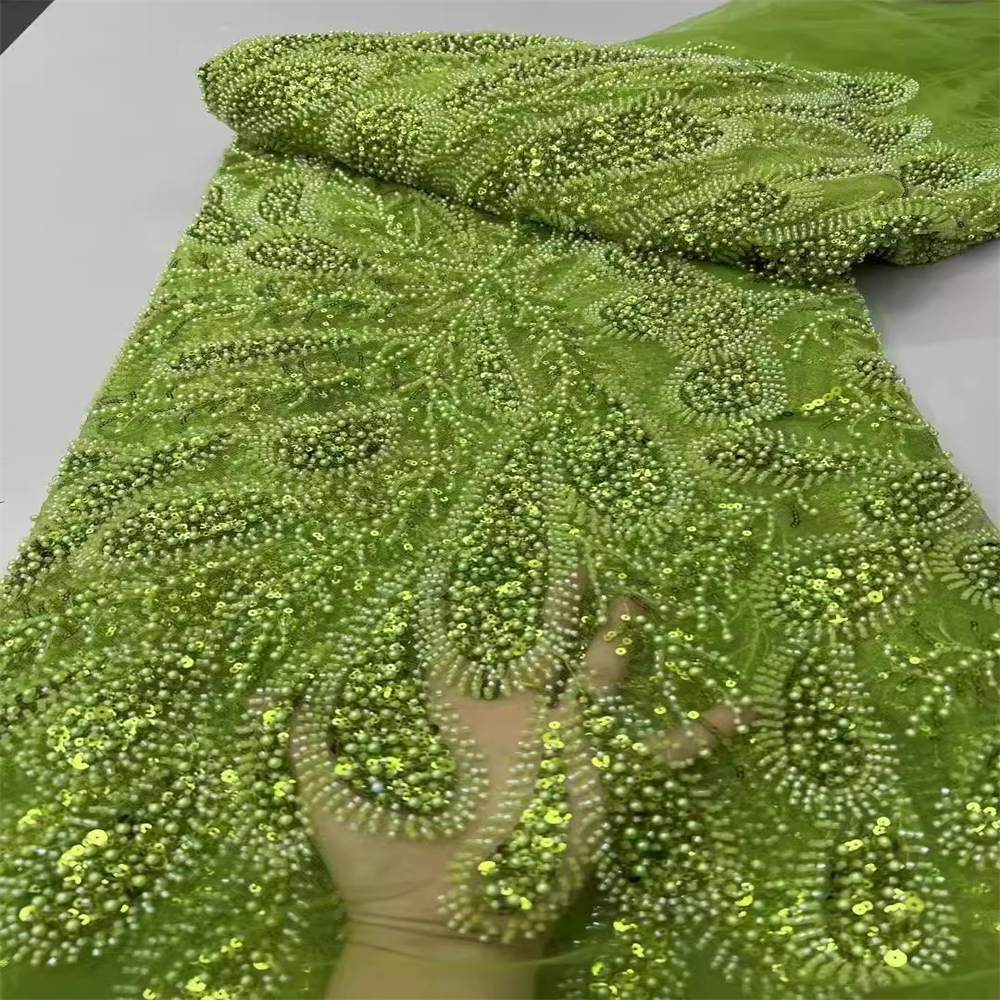 Beaded Tulle Fabric - 5 Yards | SKU ZT149,Beaded Fabrics