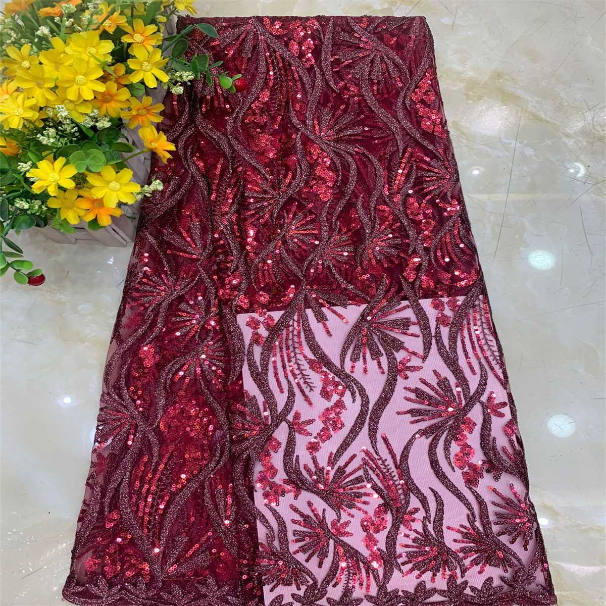 Embroidered Sequin Lace Fabric | COD DX003,Embroidered Fabrics