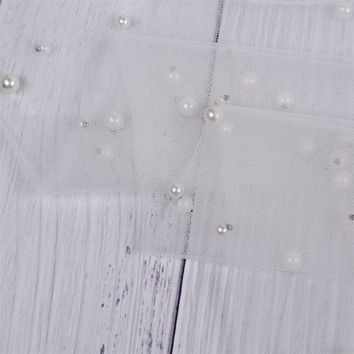 5 Yards Pearl Mesh Fabric, Pearl Tulle Fabric, Net Fabric with Pearls ...