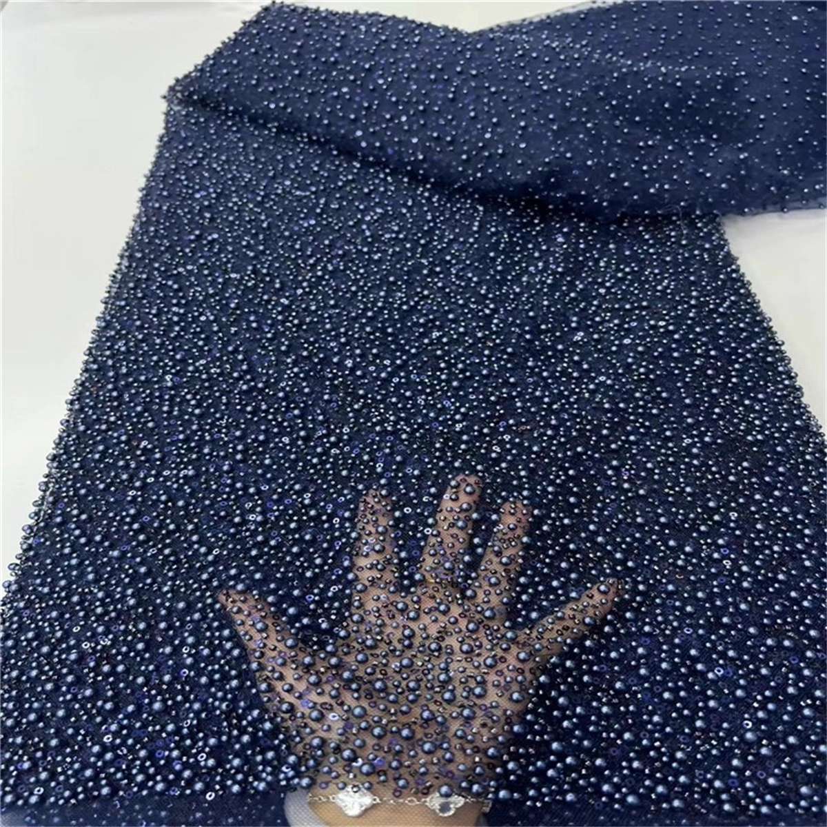 Beaded Tulle Fabric - 5 Yards | ART CX001