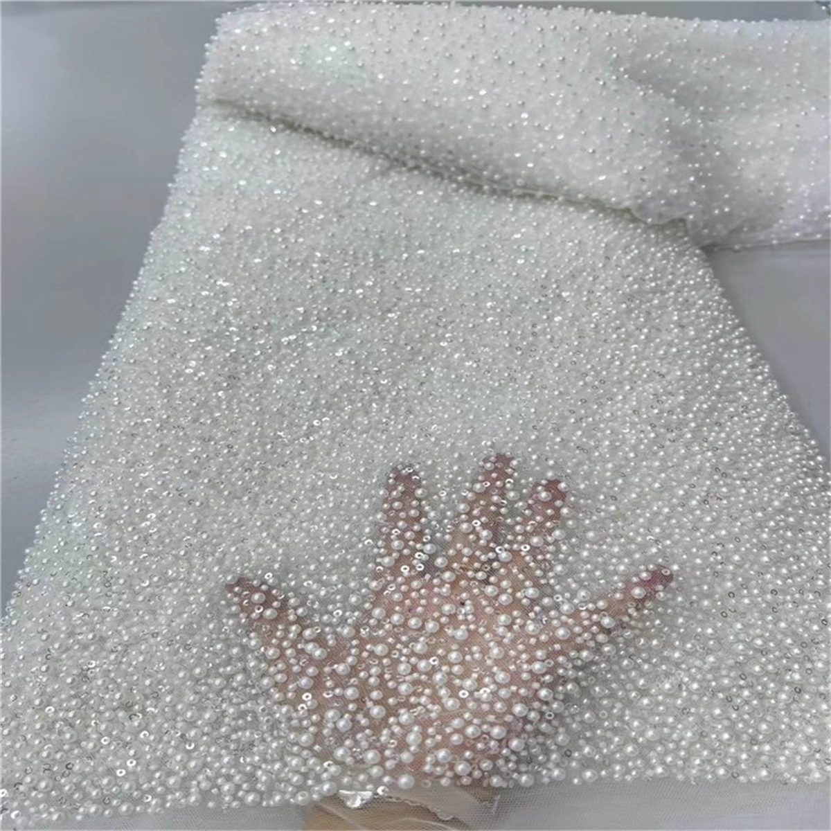 Beaded Tulle Fabric - 5 Yards | ART CX001