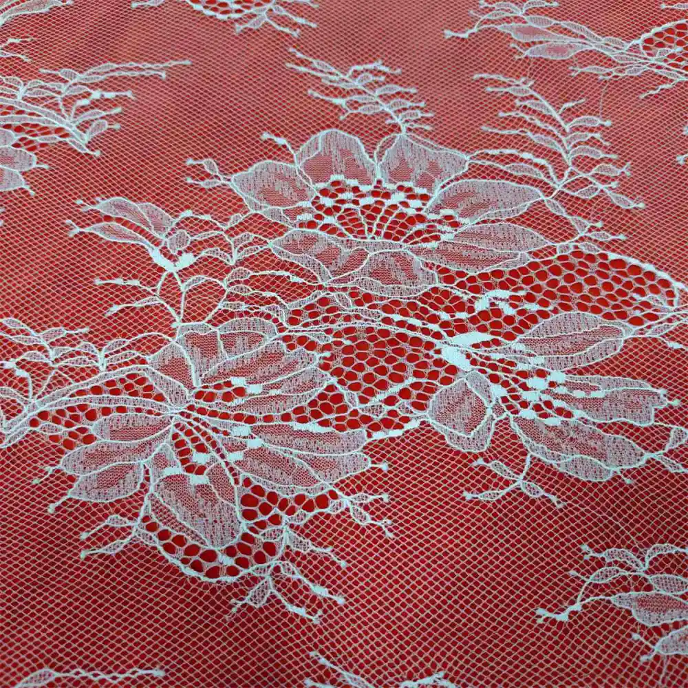 5 Yards Bridal Lace Fabric, Wedding Lace Fabric, Chantilly Lace Fabric ...