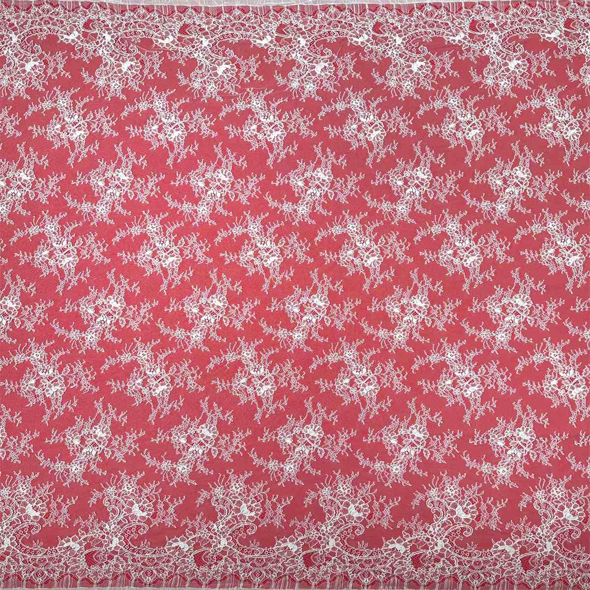 3 Meters Bridal Lace Fabric, Wedding Lace Fabric, Corded Chantilly Lace ...