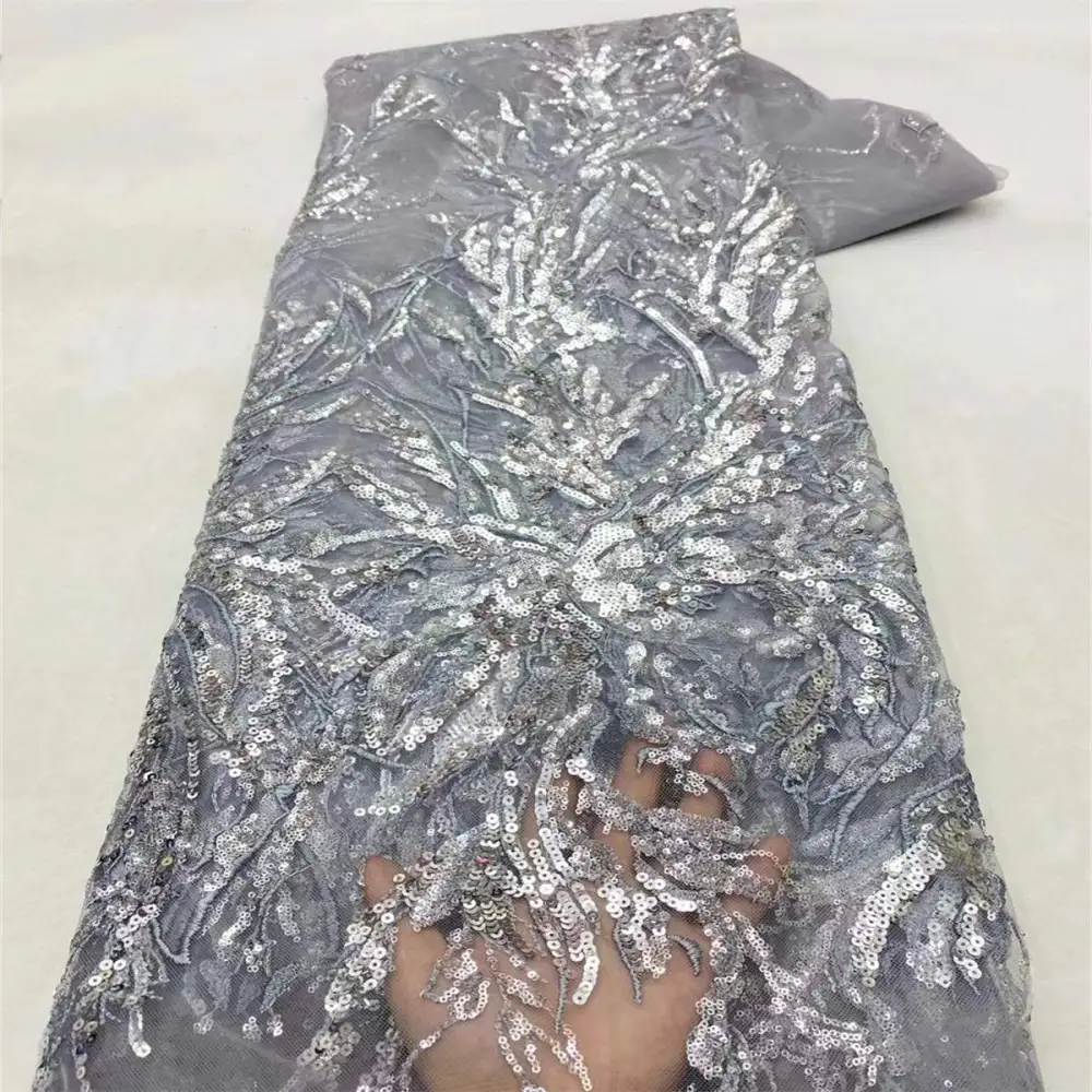 Embroidered Sequin Lace Fabric for Dresses | GTIN JX496