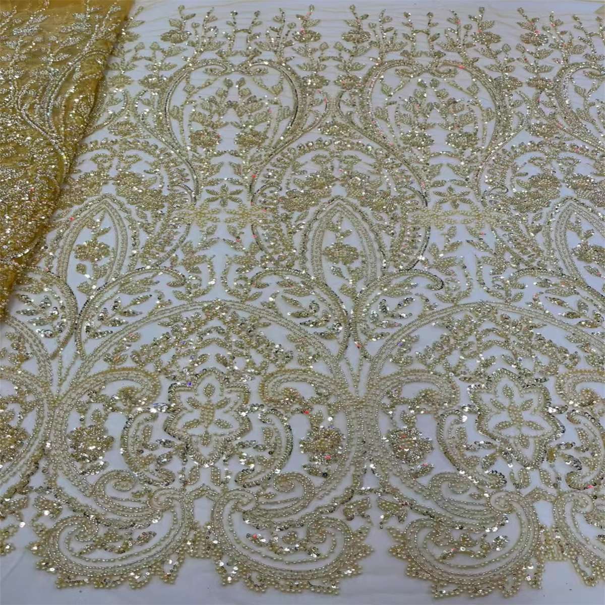 Beaded Tulle Fabric - 5 Yards | COD JX476,Beaded Fabrics