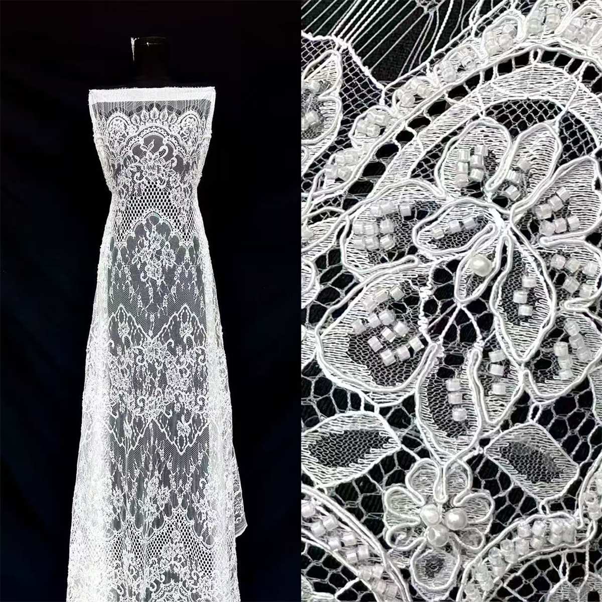 Bridal Lace Fabric - 3 Meters | COD HN550,Lace Fabrics