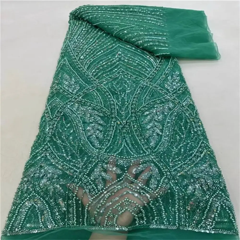 Beaded Tulle Fabric - 5 Yards | Ref. ZT111,Beaded Fabrics