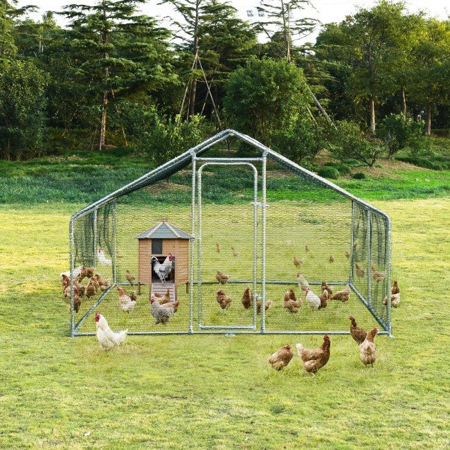 Large Walk in Shade Cage Chicken Coop with Roof Cover,