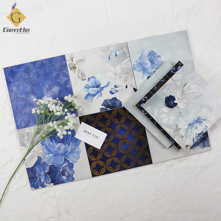 200X200mm Retro Gladzed Square Mixed Color Pattern Bathroom Wall Tiles ...