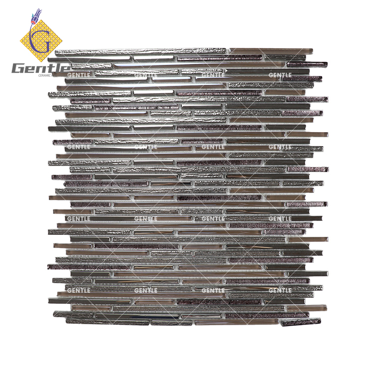 Long slim Strip Kitchen Backsplash Mosaic Decoration Electroplated ...