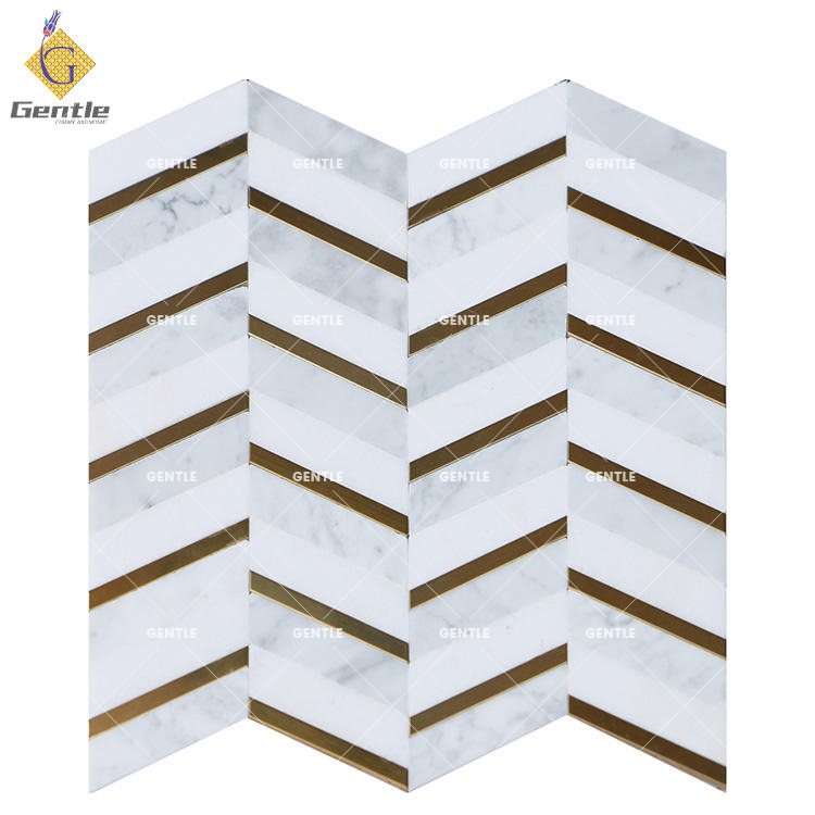 Custom Irregular White Marble Mosaic Tiles