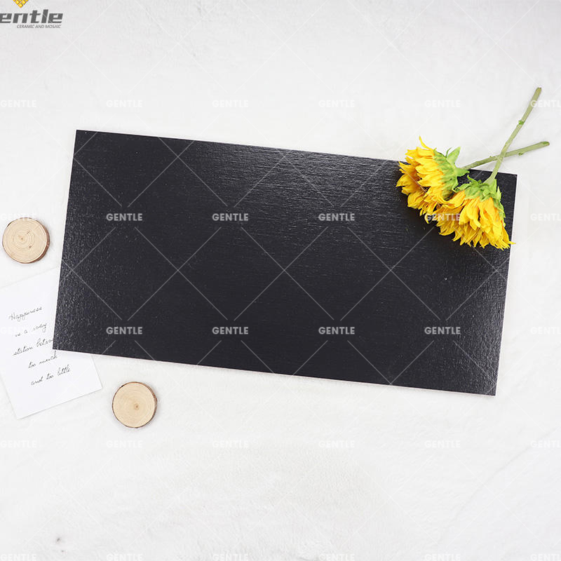 300*600mm Rustic Tiles Plain Black Fabric Matt Porcelain Tiles For ...