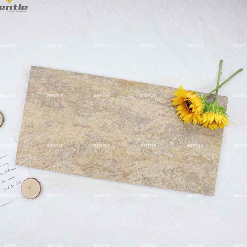 Custom made 300*600 mm yellowish brown porcelain wall tiles kitchen ...