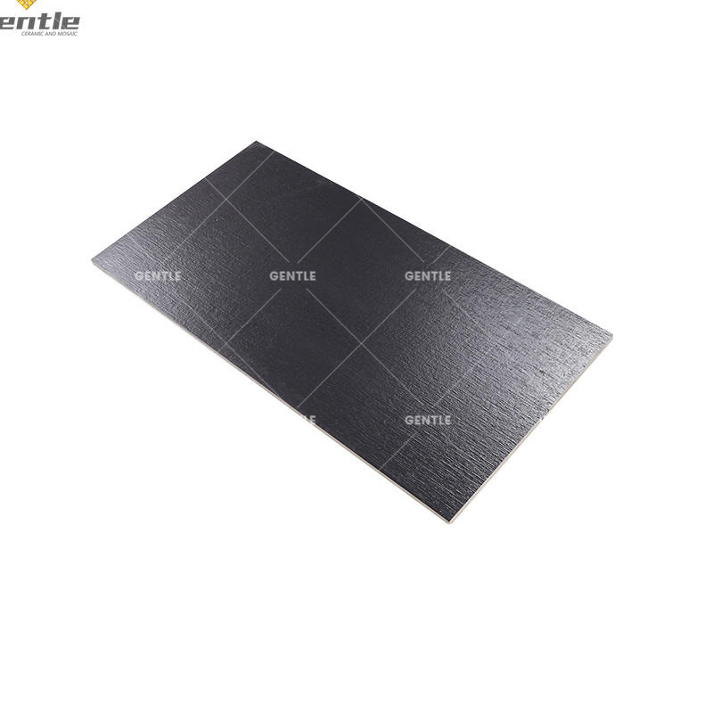 300*600mm Rustic Tiles Plain Black Fabric Matt Porcelain Tiles For ...
