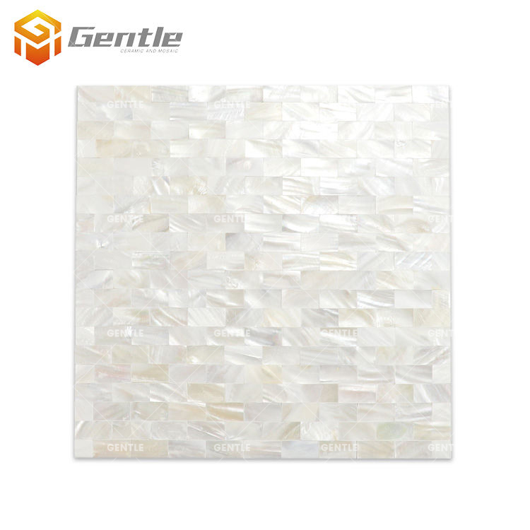 15X30MM White Natural Shell Mosaic Tiles