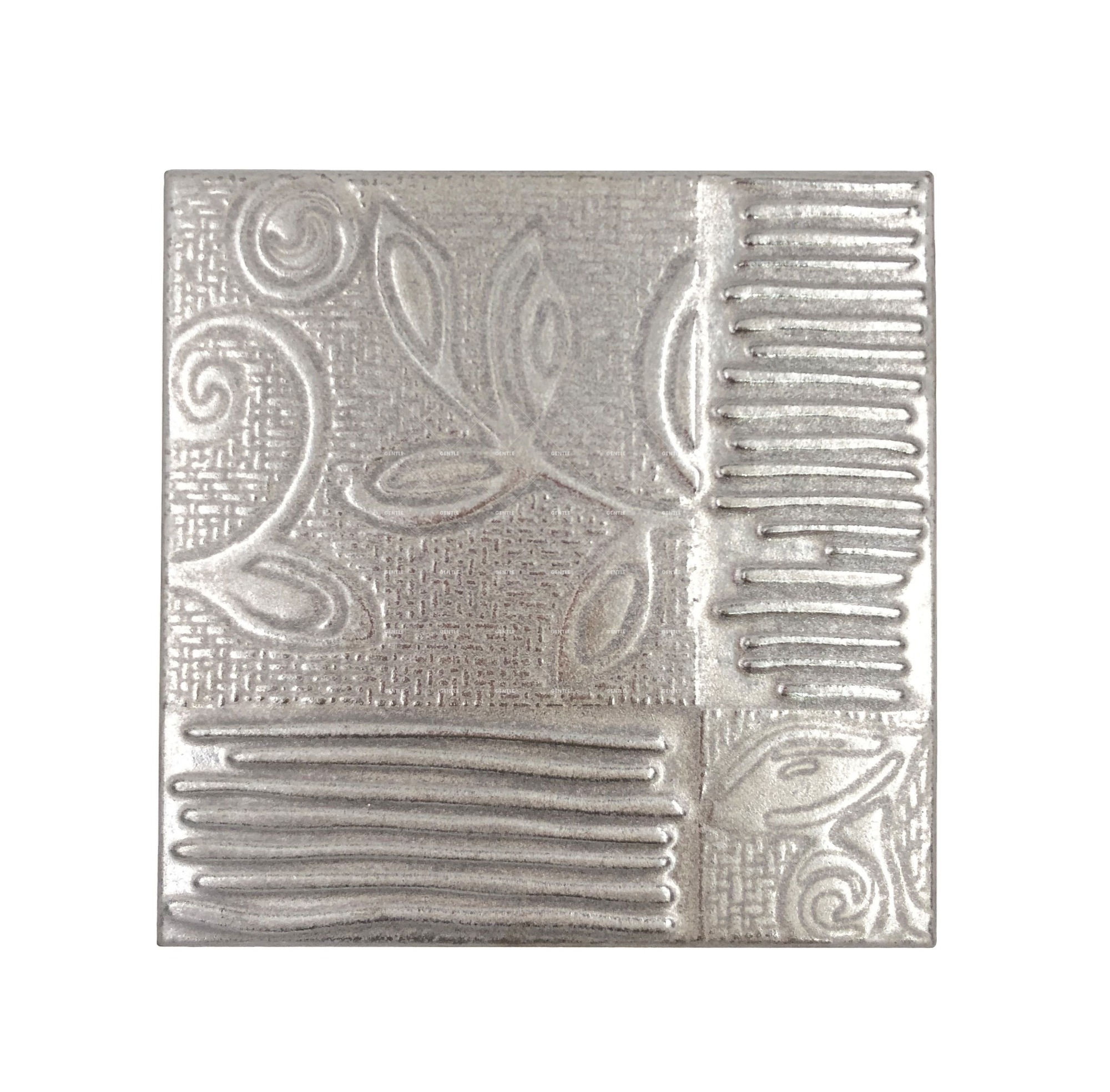 Vintage flower pattern square wall tile metal glazed ceramic custom ...